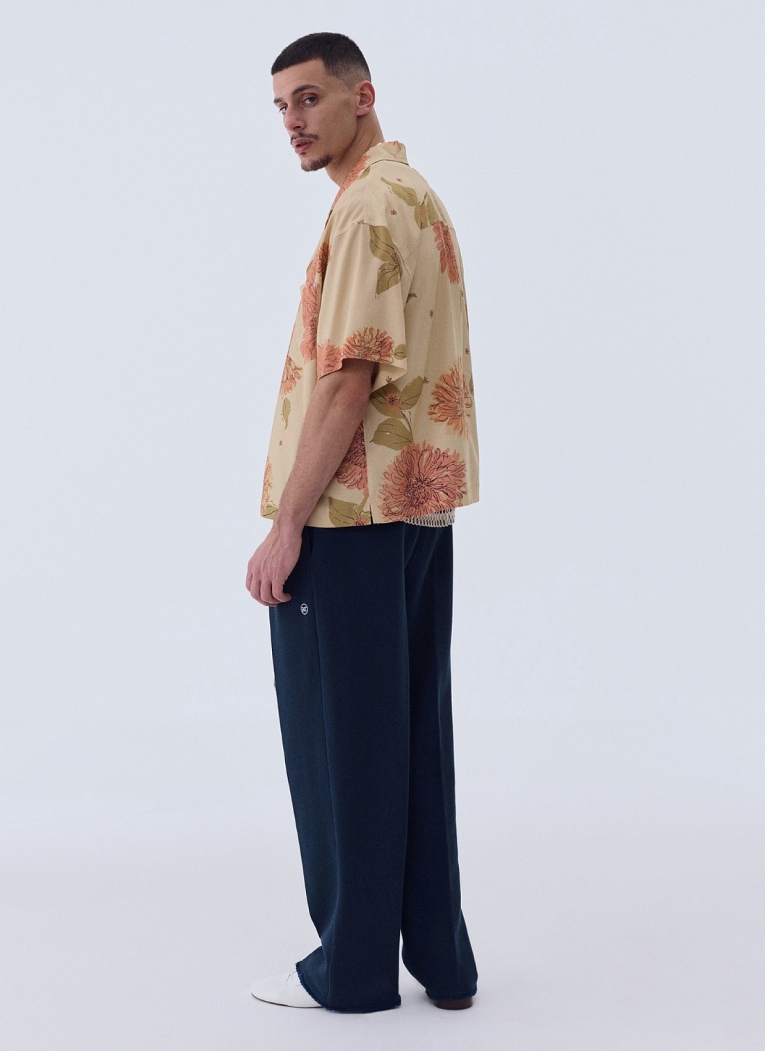 Брюки Recto Logo-Embroidered Wide Pants Ink Navy Брюки Recto в интернет ...